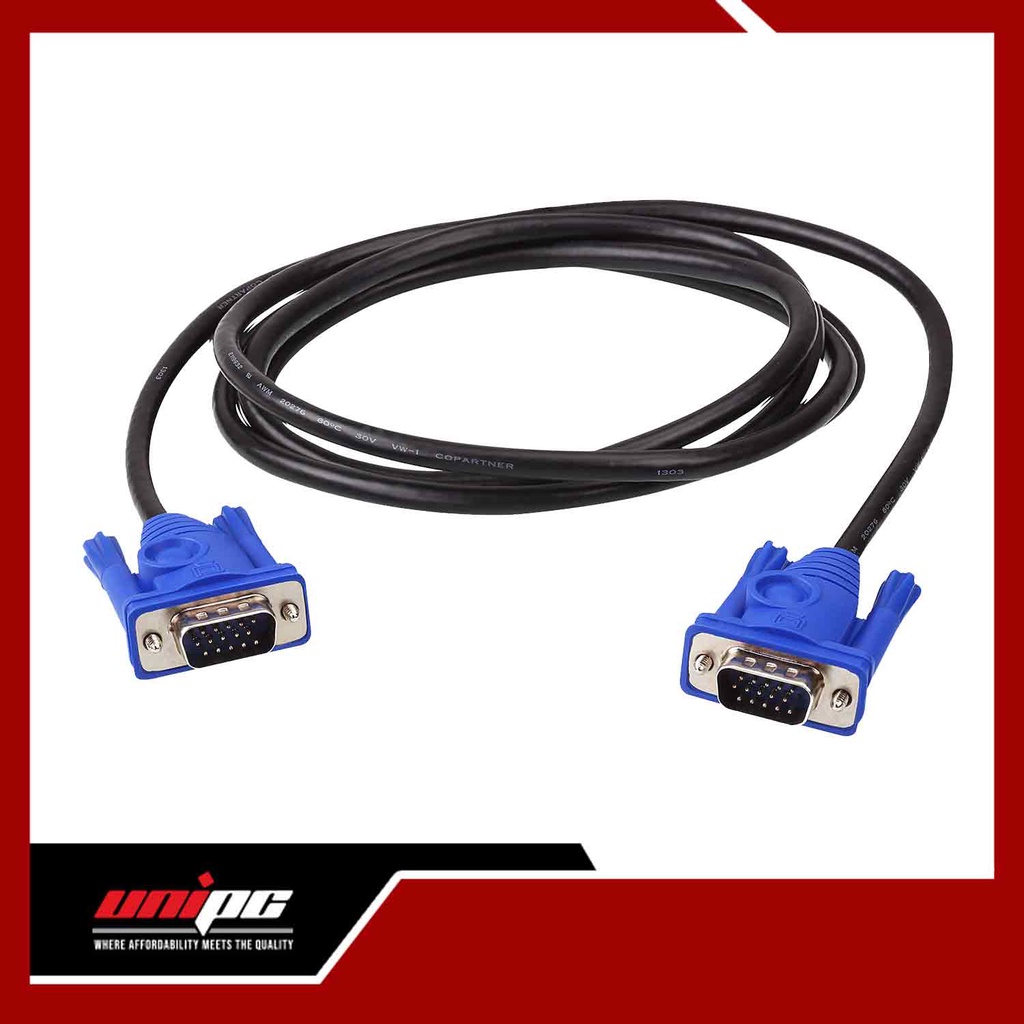 VGA Cable Male To Male 1.5m SVGA Monitor Cord Blue Plug for PC Computer ...