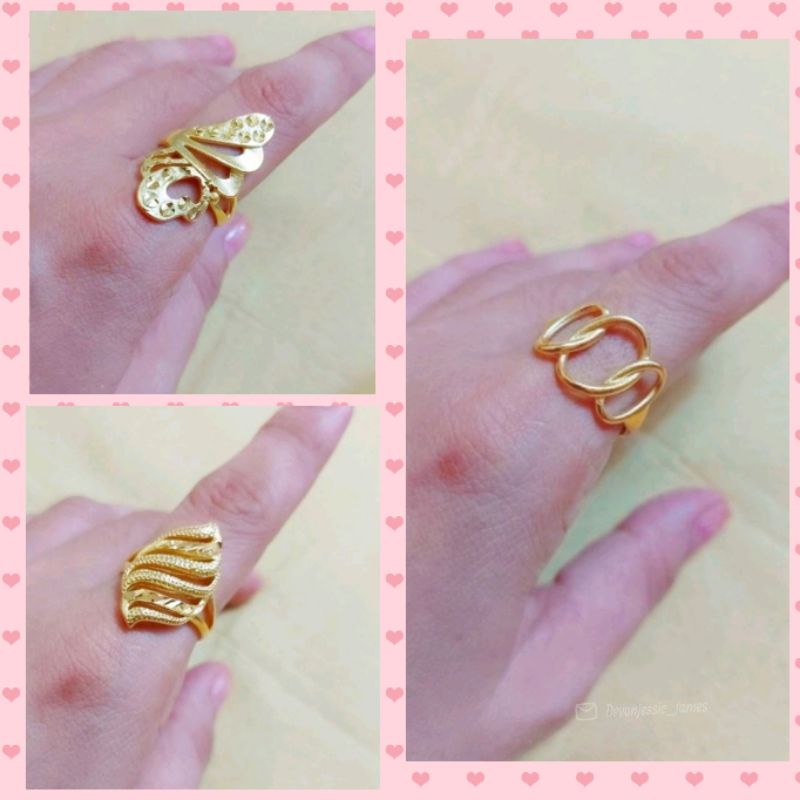 10k Gold Big Rings For Women ( Adjustable Ring Sizes ) | Shopee Philippines