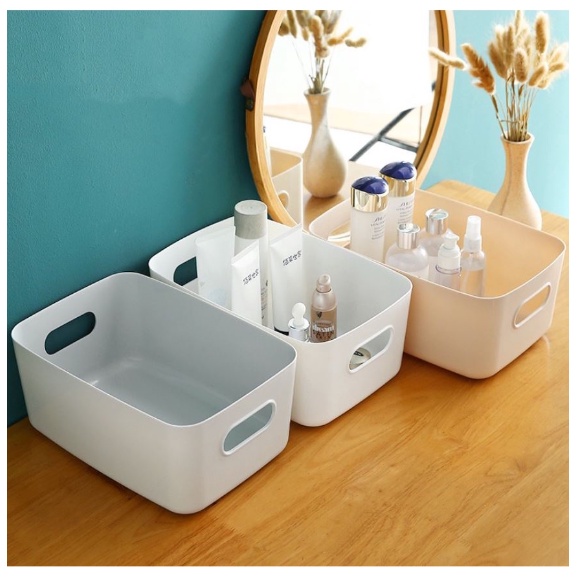 Storage Basket Student Desktop Snack Storage Box Plastic Cosmetic ...