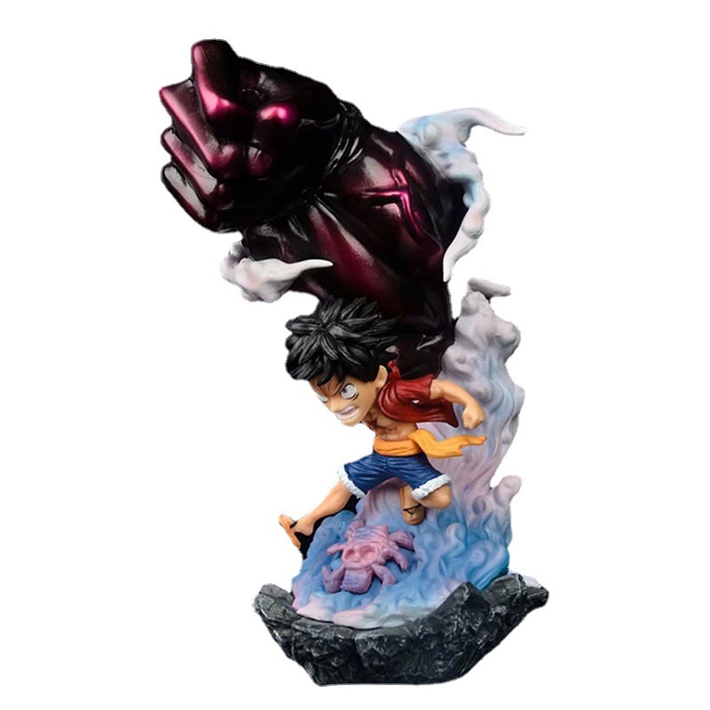 Three gear fist Luffy Piece GK scene Q version Luffy hand hand -run ...