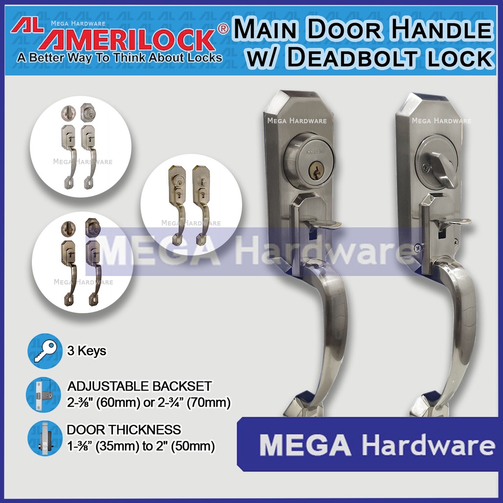 AMERILOCK Door Knob for Main Door Entrance Handle Set with Single ...