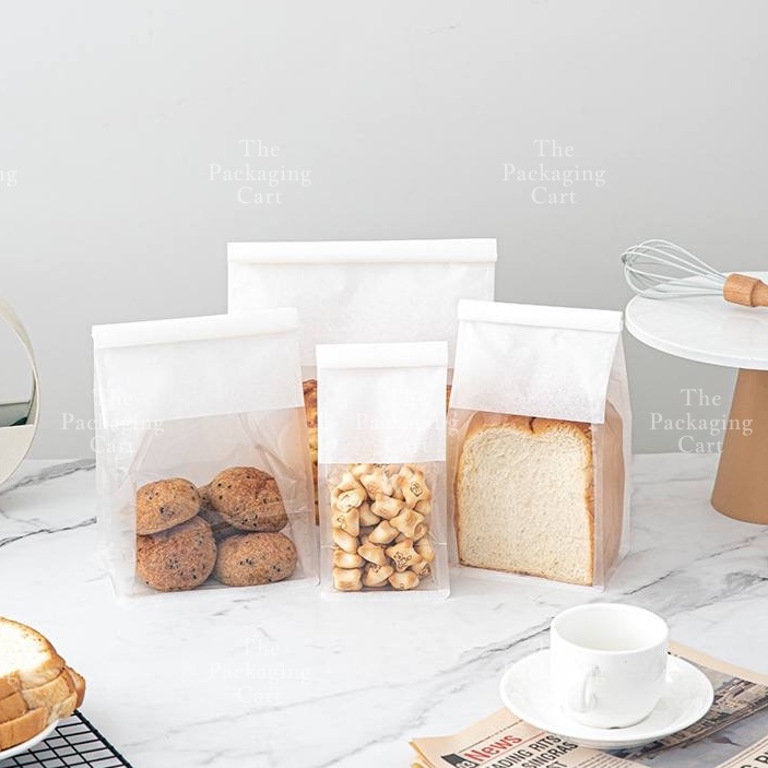 Bread Bag with Self Sealing Tie Toast & Window Bread Pastry Packaging ...