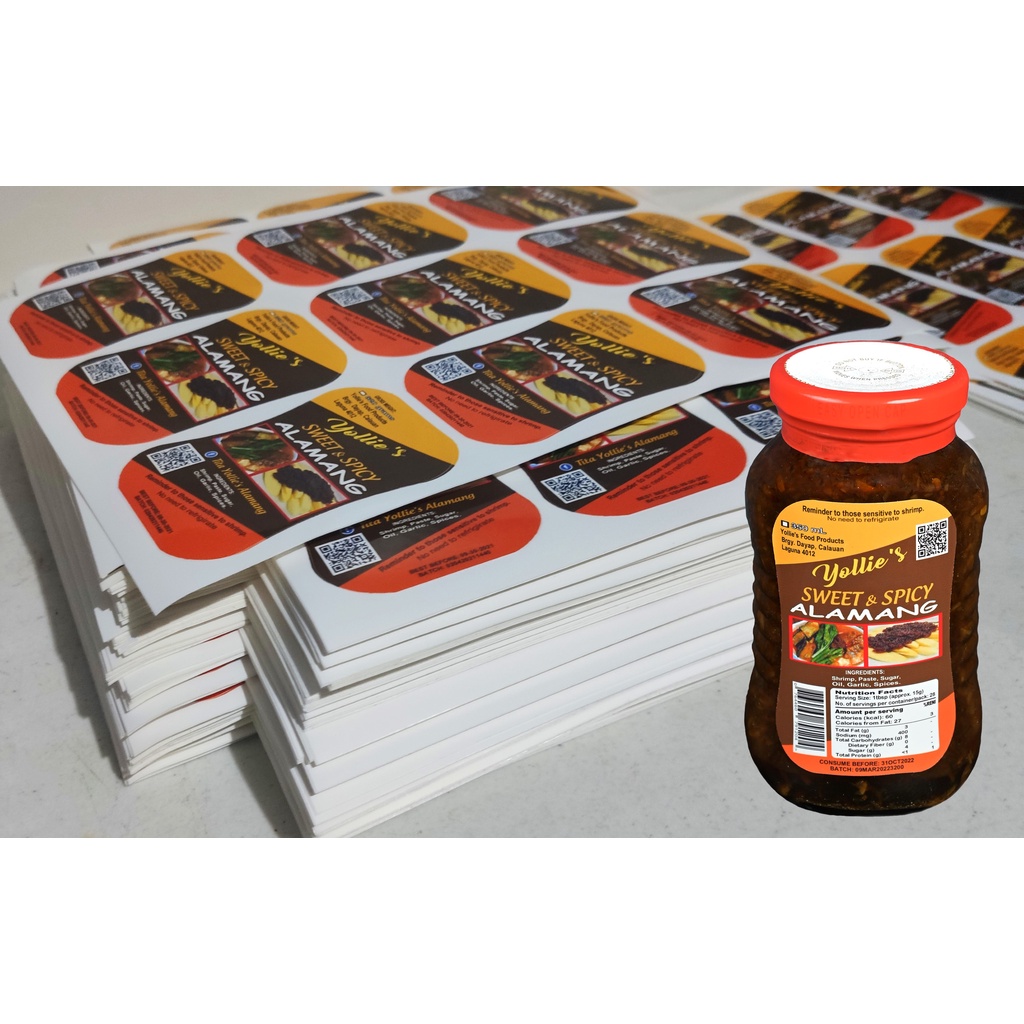 10pages Waterproof Vinyl Sticker Labels Printing Service. GLOSSY ...