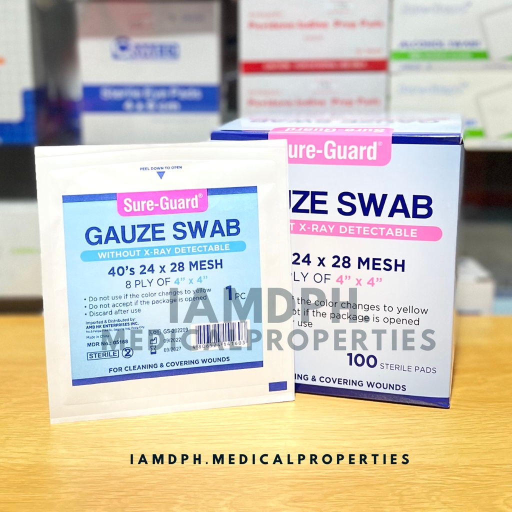 Sure-Guard Sterile Gauze Pad - 4x4, 3x3 and 2x2 (8xPLY) (Sold Per Box ...