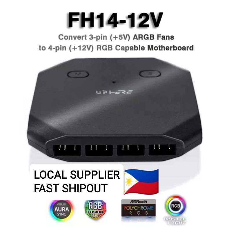 12V 4PIN RGB HEADER CONVERTER to 5V 3PIN ARGB SYNCHRONIZE AURASYNC ...