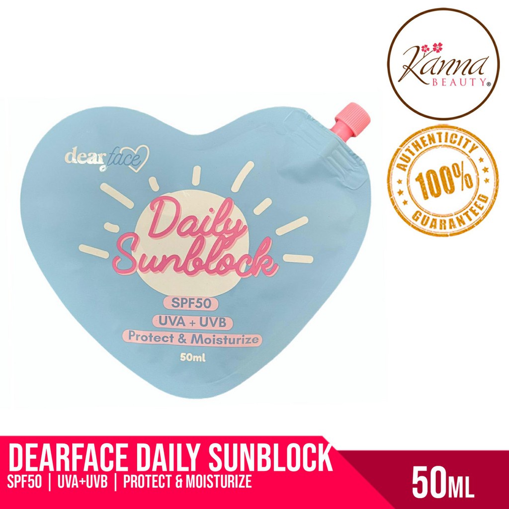 daily fix Dear Face Daily Sunblock SPF 50 | Shopee Philippines