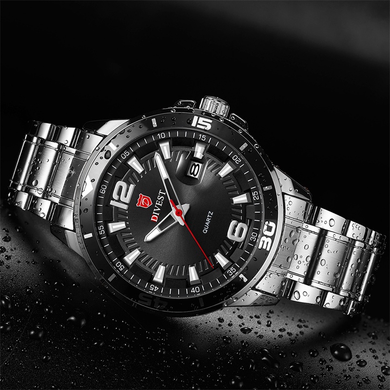 Top Brand DIVEST Watch Men Business Fashion Sport Casual Waterproof Military Date Display Quartz ...