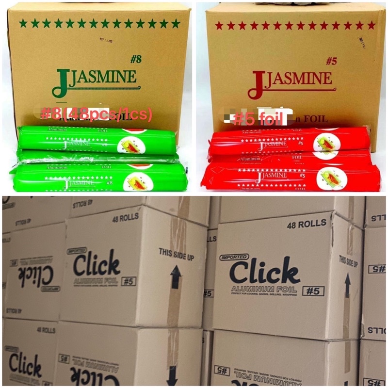per box JASMINE /click Wrap Food Grade Foil Wrapper Sheet Roll ...