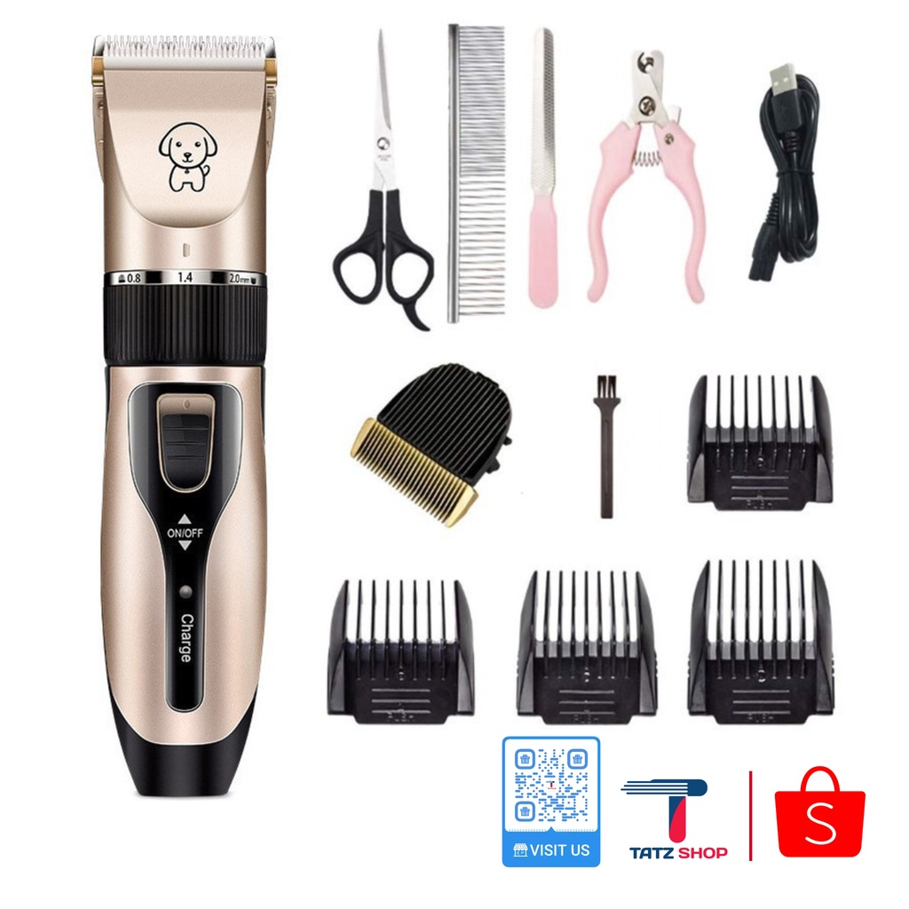 Professional Rechargeable Pet Cat Dog Hair Razor Trimmer Grooming Kit ...