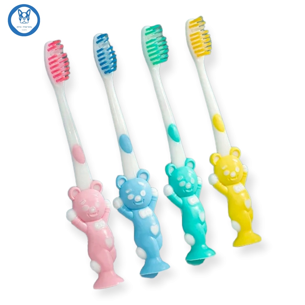 KM Set 4pcs Kids Toothbrush Bear Design Baby Japan Soft-bristled ...