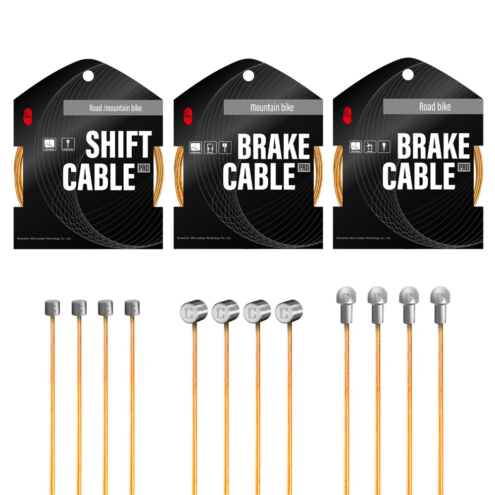 CNC Gold Teflon MTB Shift Cable Bicycle Shifter Line Wire 2100mm Road ...