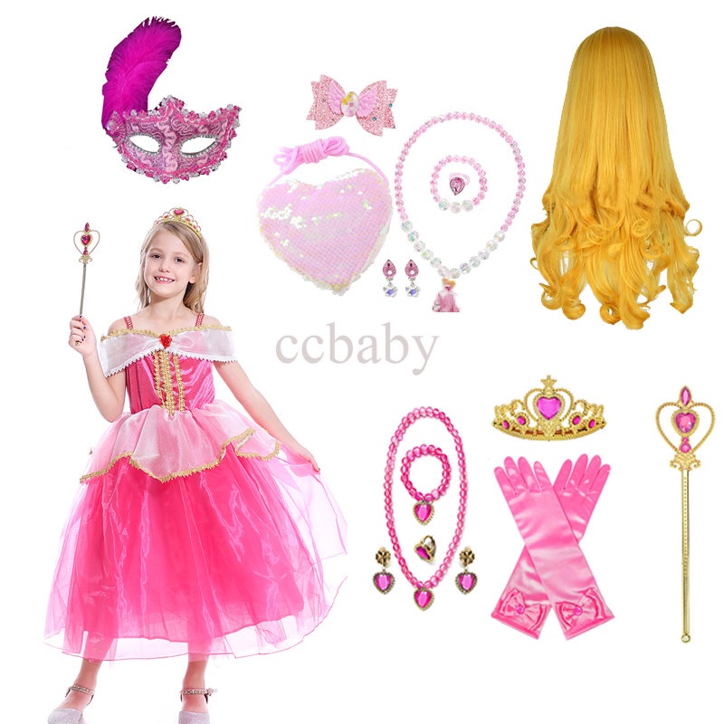 Sleeping Beauty Costume Disney Princess Dress for Kids Girl Party ...