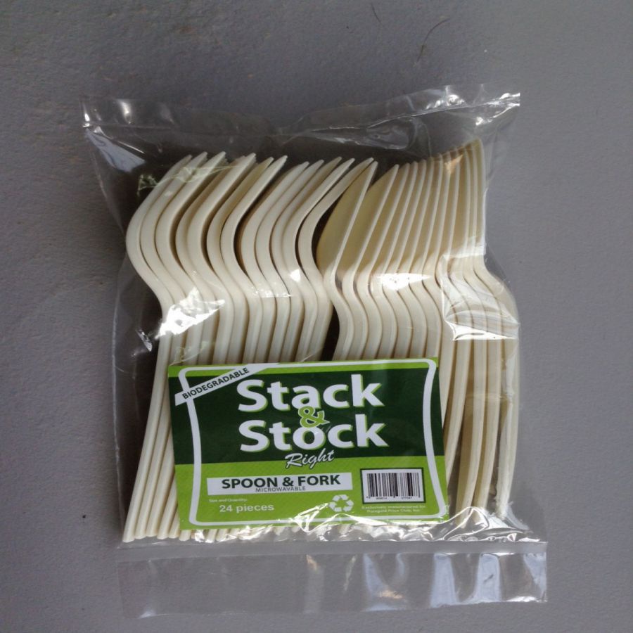 Stack & Stock Spoon & Fork Biodegradable 24s | Shopee Philippines