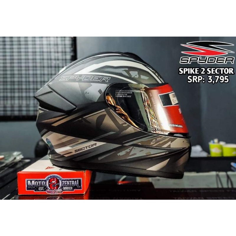 SPYDER SPIKE SECTOR FULL FACE SINGLE VISOR With Free Extra Clear ...