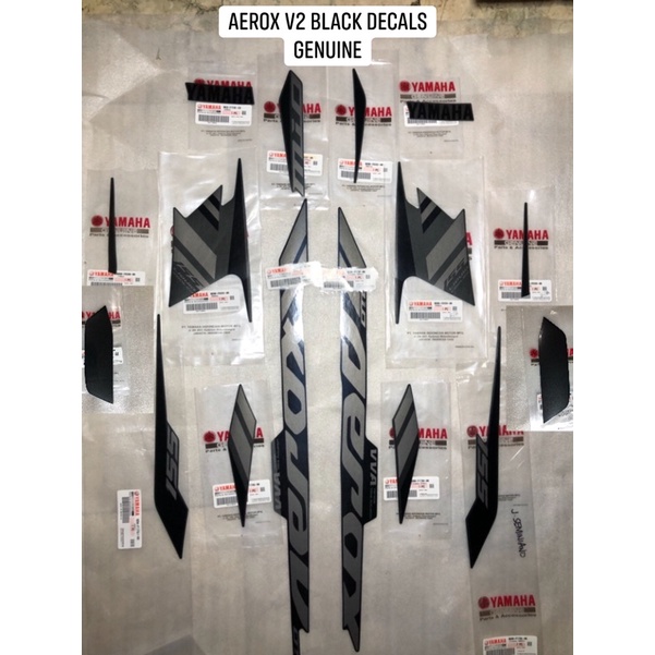 AEROX V2 BLACK DECALS by Paps Motosupply | Shopee Philippines