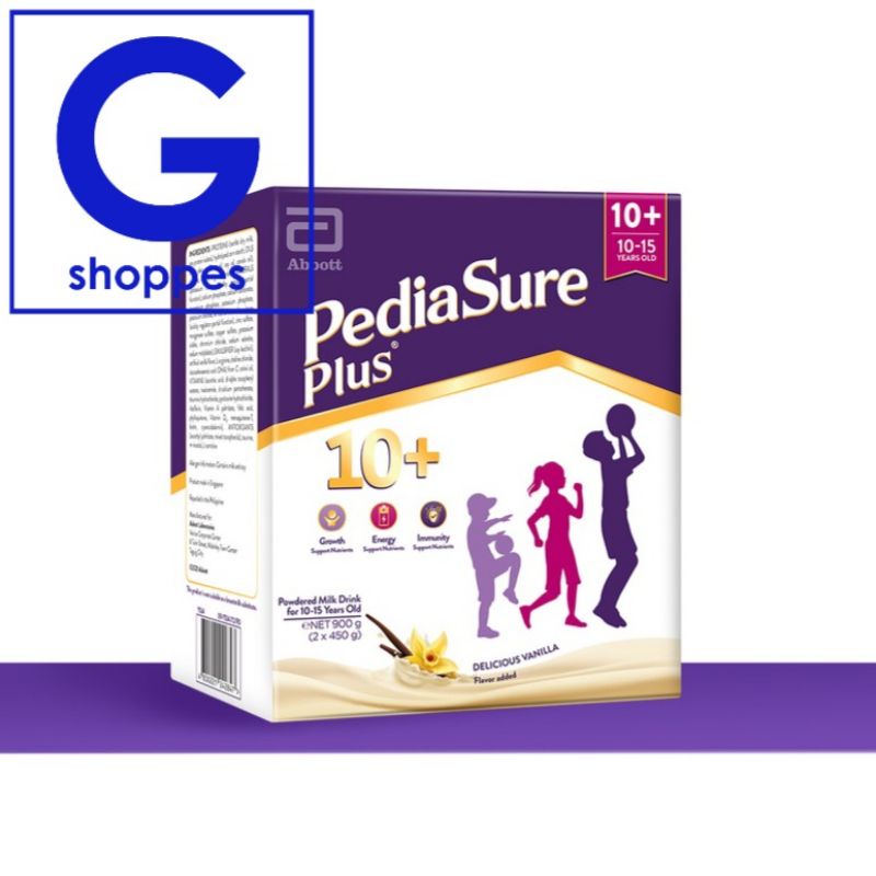 PediaSure Plus 10+ | Delicious Vanilla | 900g or 1.8kg | Shopee Philippines