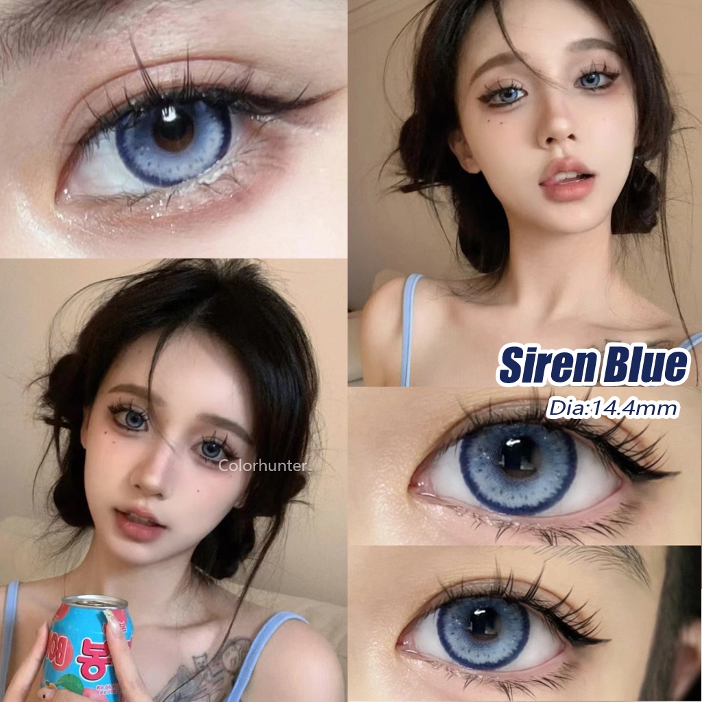Colorhunter Graded Siren Blue Contact Lens 0-8 Grade 1 Year 14.4mm ...