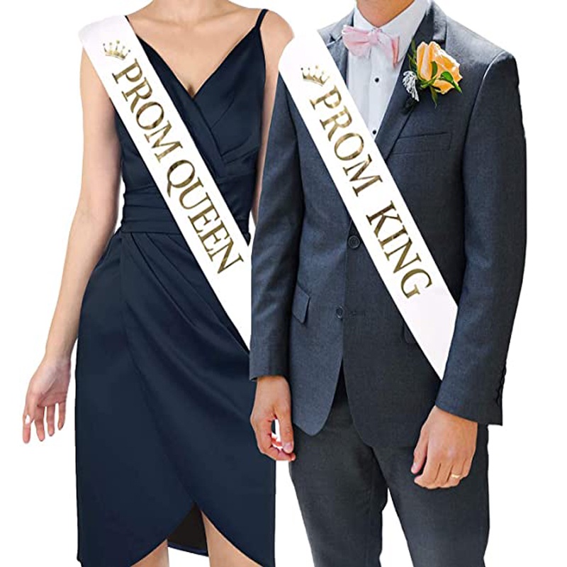 Prom King & Prom Queen Sash Graduation Party School Prom Decorations ...