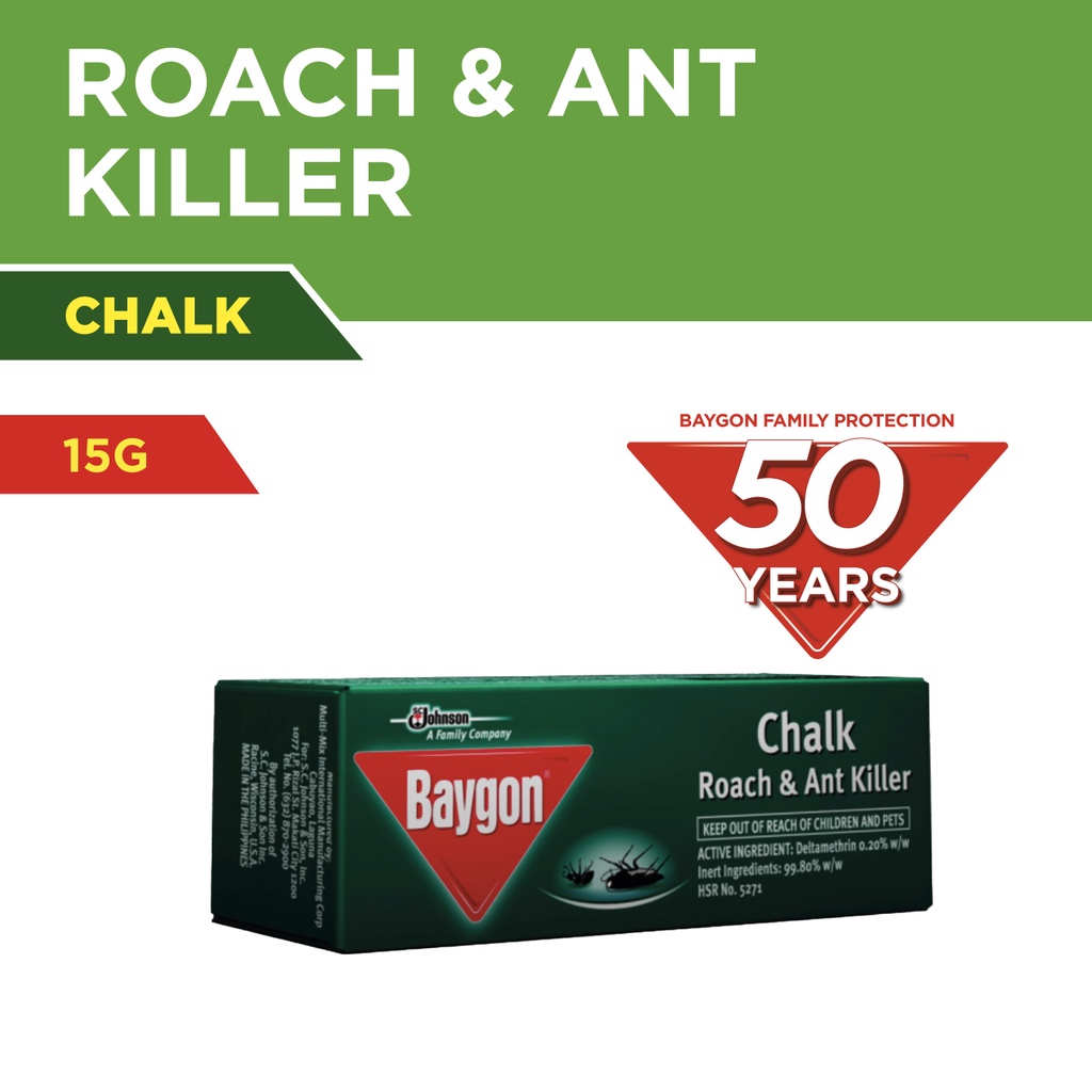Baygon Roach & Ant Killer - Chalk 15g | Shopee Philippines