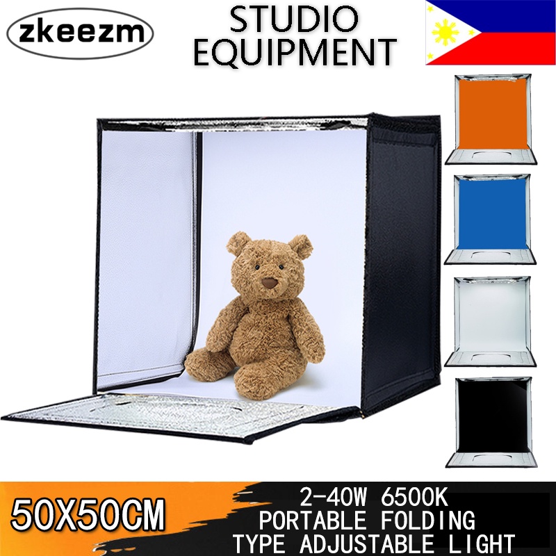 Light Box Photography 50x50cm Photo Box with Lights Professional ...