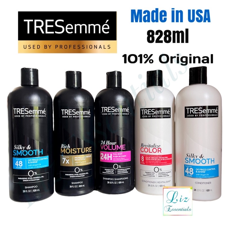 Original TRESemme Shampoo & Conditioner 828ml Rich Moisture/Silky ...
