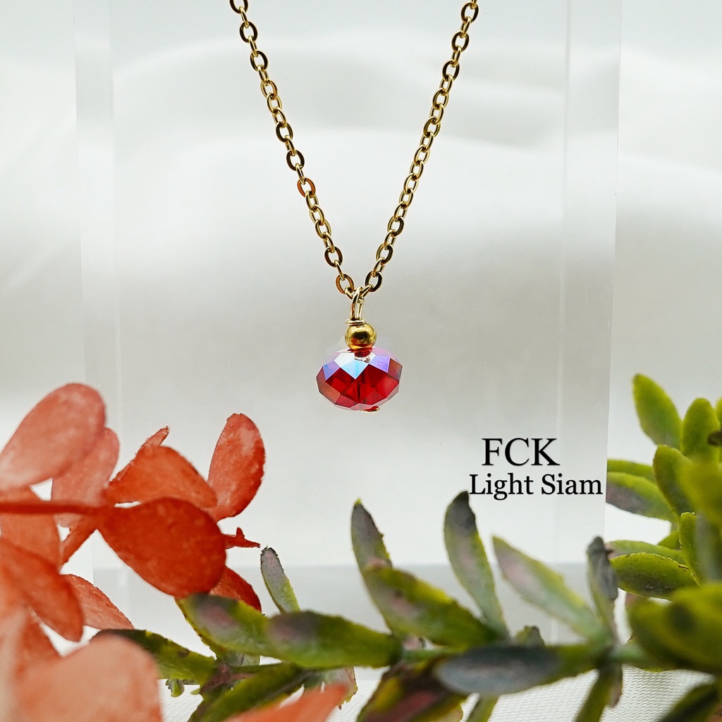 Balfe Crystal stone & stainless chain necklace (FCK) | Shopee Philippines