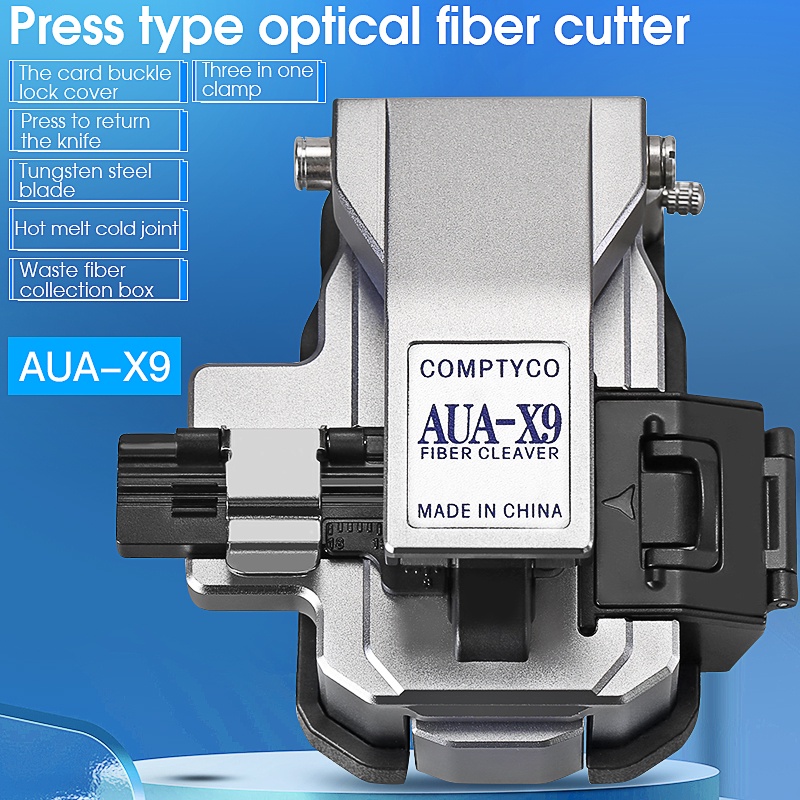 Fiber Cleaver FTTH Fiber Optic Tools High Precision AUA-X9 Cable ...