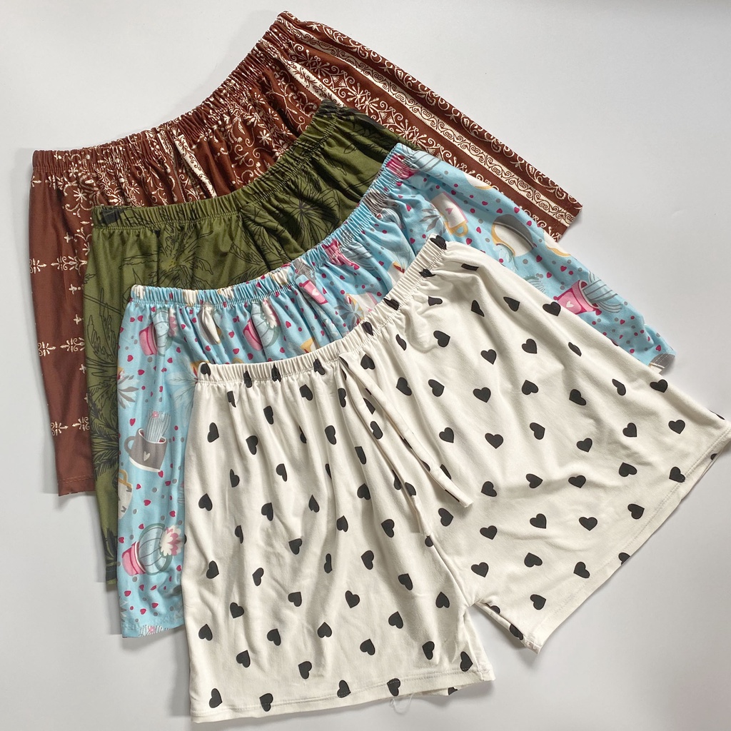 WOMEN'S Pambahay Printed Colored Shorts PLUS SIZE | Shopee Philippines