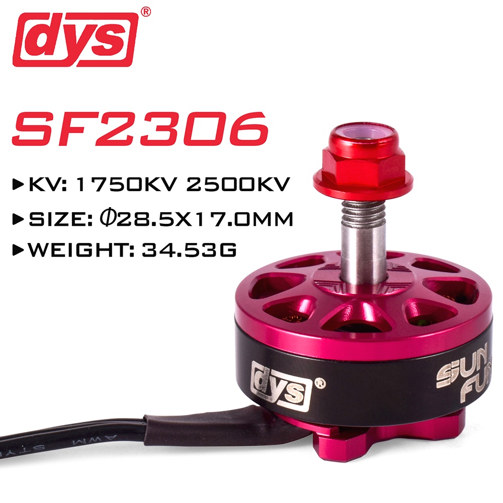 DYS SUN FUN Brushless 2306 Motor 1750KV 2500KV CW 4-5S CW Thread for ...