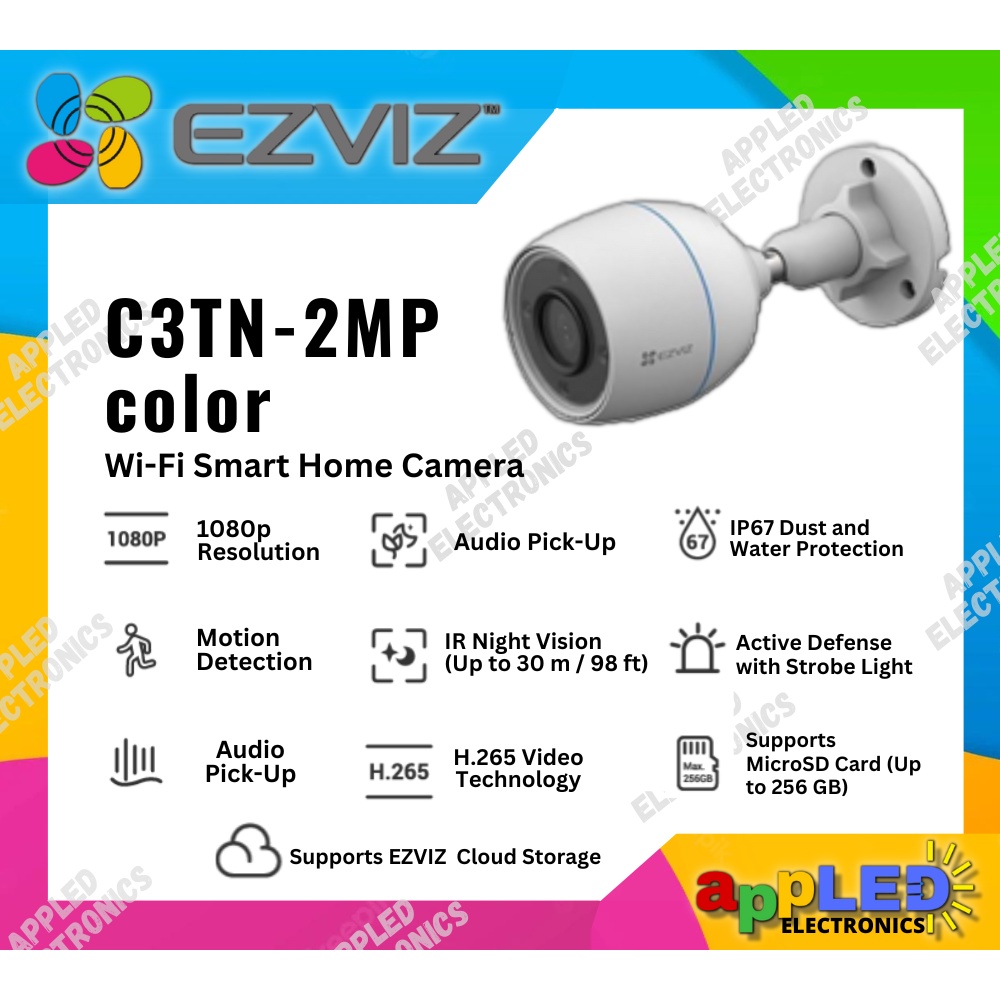 EZVIZ C3TN Color 2MP Wi-Fi Smart Home Camera | Shopee Philippines
