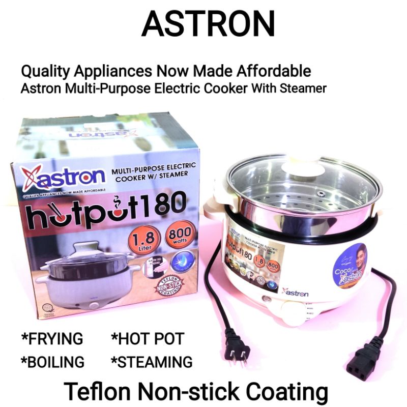 Astron Multi-Purpose Electric Cooker With Steamer | Shopee Philippines
