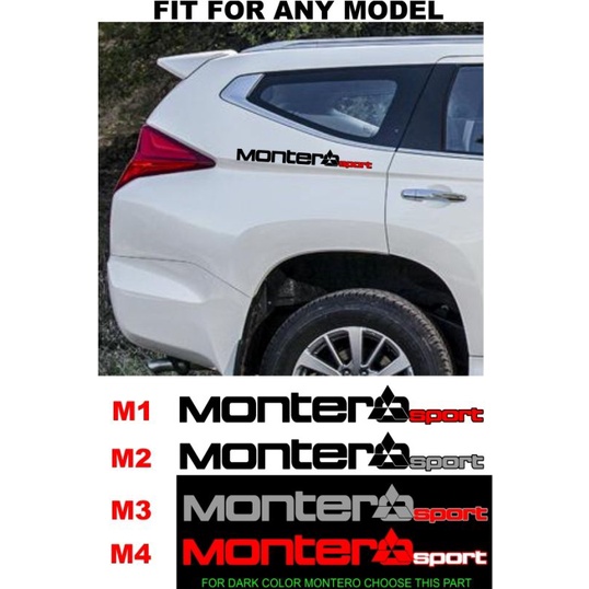 Mitsubishi Montero Sport Sticker Design fit for any model set 2pcs ...