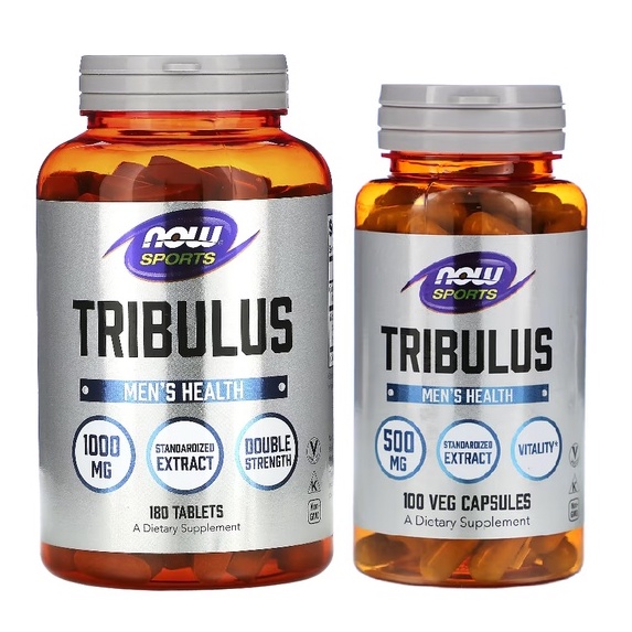 NOW Foods Sports Tribulus 500 mg 100 Veg Capsules OR 1,000 mg, 180 ...