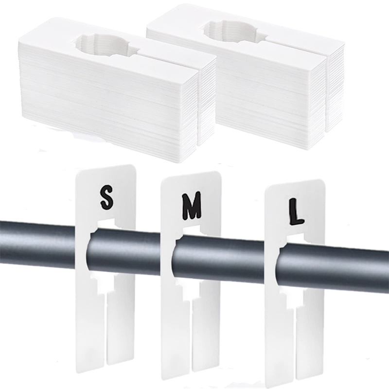 White Clothing Rack Size Dividers Closet Dividers Rectangular Clothing ...