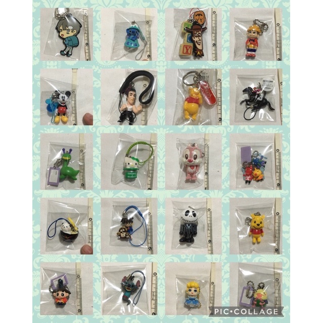 Assorted mix of Character keychains, phone danglers and charms. Anime ...