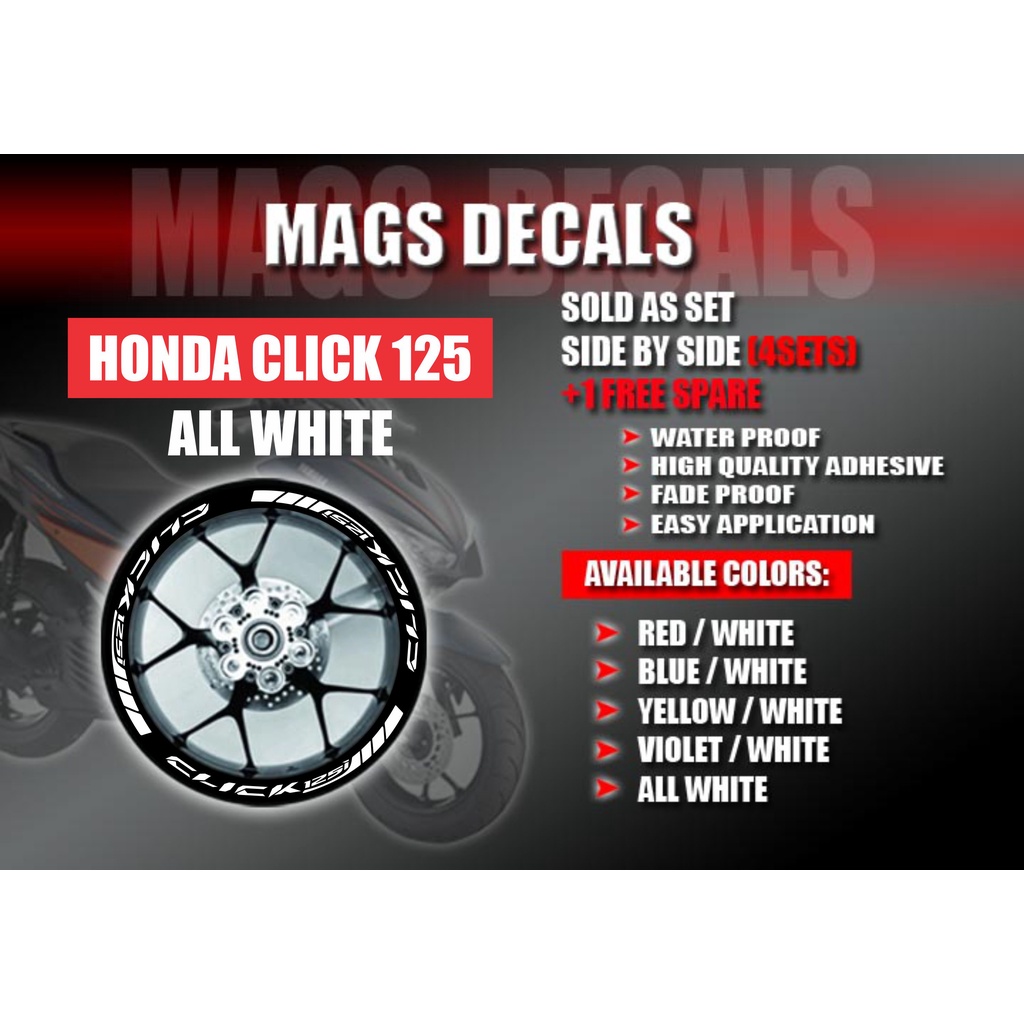 Mags Decals Sticker for Honda Click 125i | Shopee Philippines