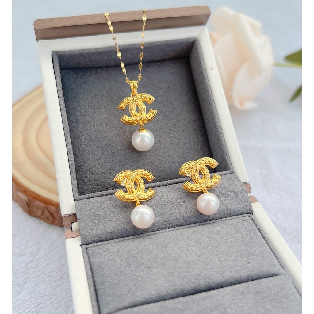 Shop chanel necklace gold for Sale on Shopee Philippines