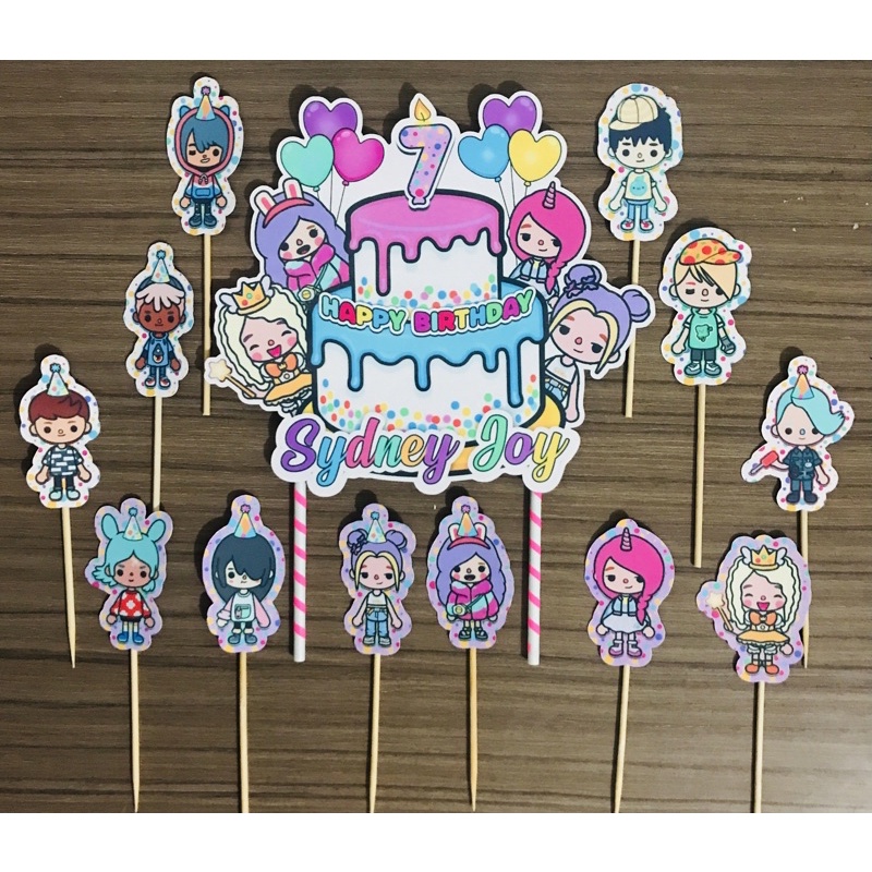 Toca Boca Toca Life Cake Topper and Cupcake Toppers | Shopee Philippines