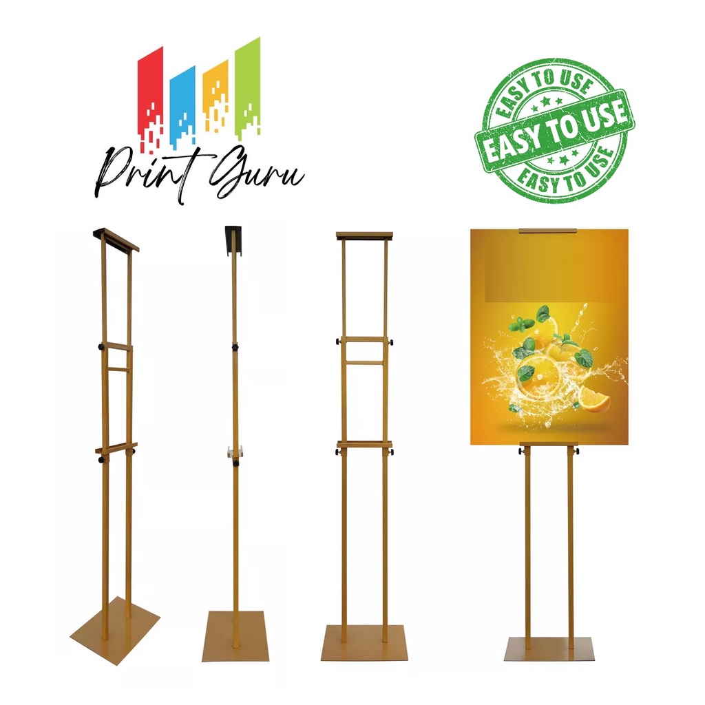 Golden Board Banner Stand for Shop Signage Sintra and Frame Display ...