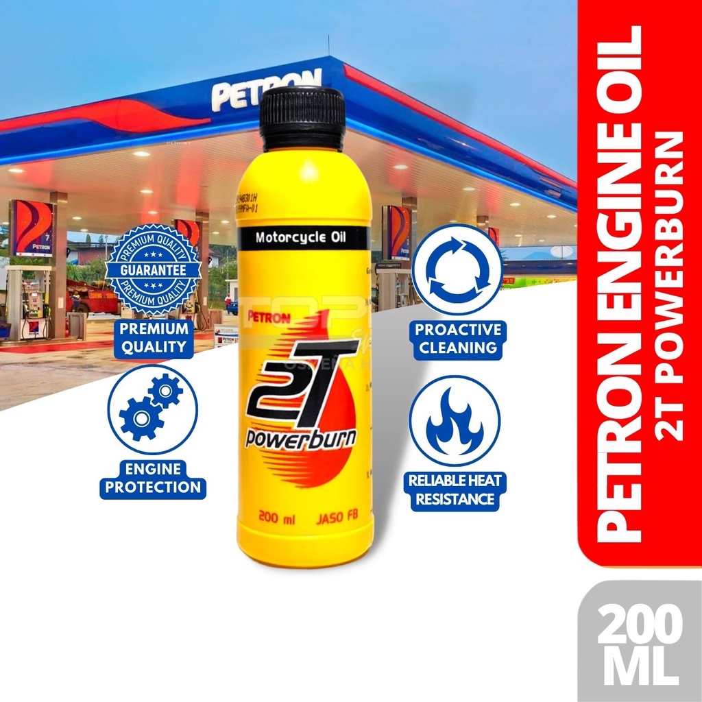 PETRON 2T Powerburn 200ml 2-Stroke Motorcycle Oil - 5910 petron lube ...