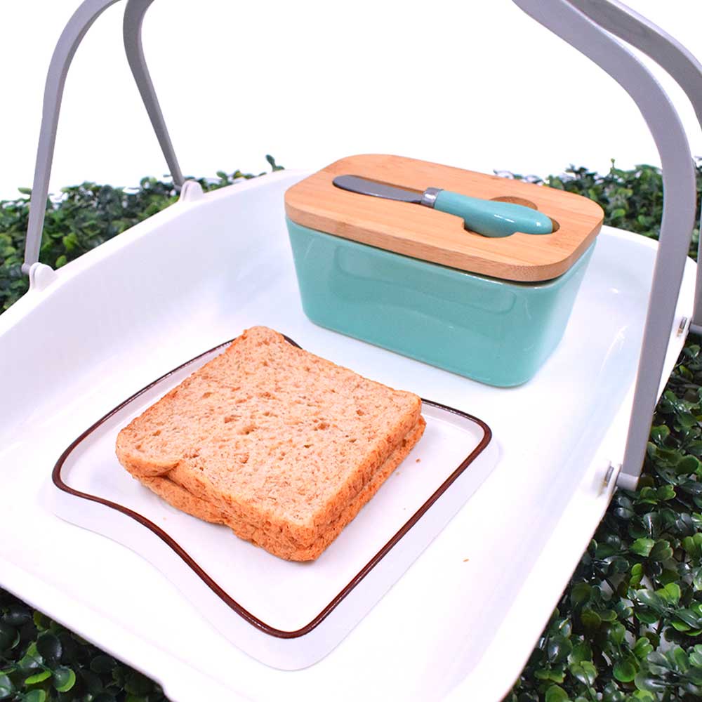 Locaupin Set of Breakfast Essential Bread Shaped Plate Butter Spreader ...