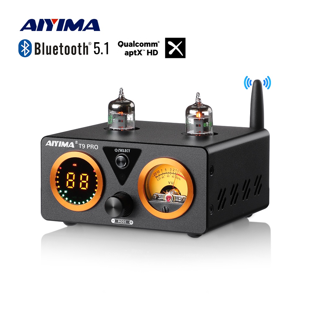 AIYIMA T9 PRO HiFi Bluetooth Tube Amplifier Stereo Power Amplificador USB DAC COAX OPT Home ...