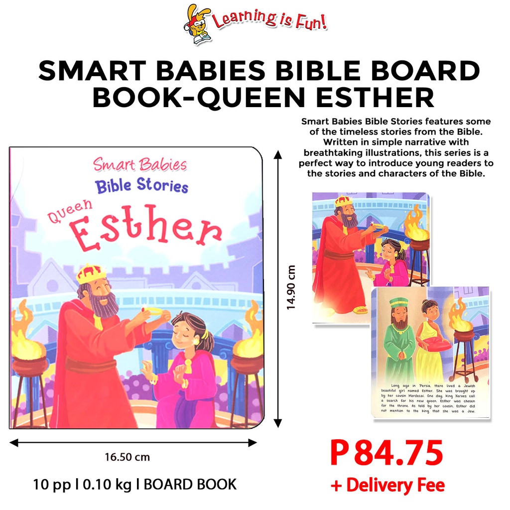 SMART BABIES BIBLE BOARD BOOK - QUEEN ESTHER | Shopee Philippines