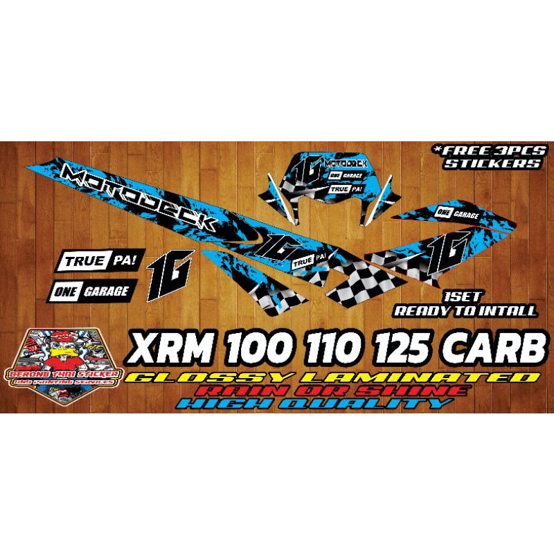 Honda Xrm 100,110,125 Carb 1G/Motodeck Decals | Shopee Philippines