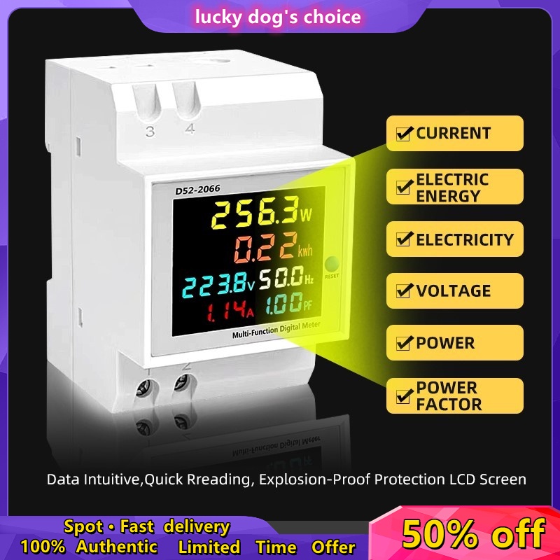 D52-2066 AC Monitor 110V 220V Voltage Current Power KWH Electric Energy ... D52-2066 AC Monitor 110V 220V Voltage Current Power KWH Electric Energy ...