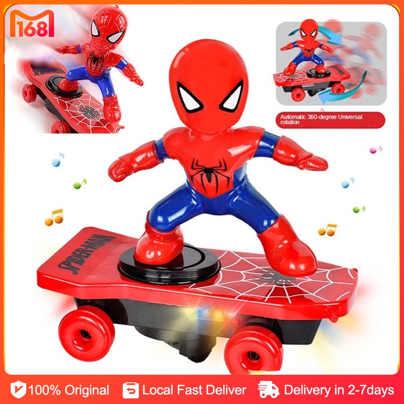 Kids Spiderman Car toys Whirl Anime Music Led Light Electronic Super ...