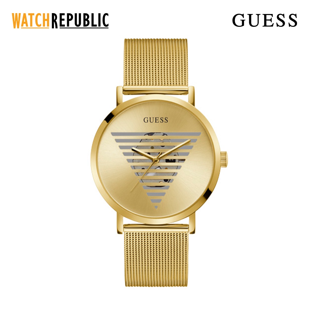 Guess Casual Gold Stainless Steel Analog Quartz Watch For Men GW0502G1 ...