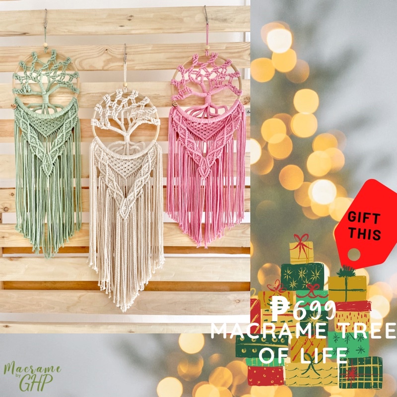 Tree of Life Macrame Handmade Wall Decorations Boho Theme | Shopee ...