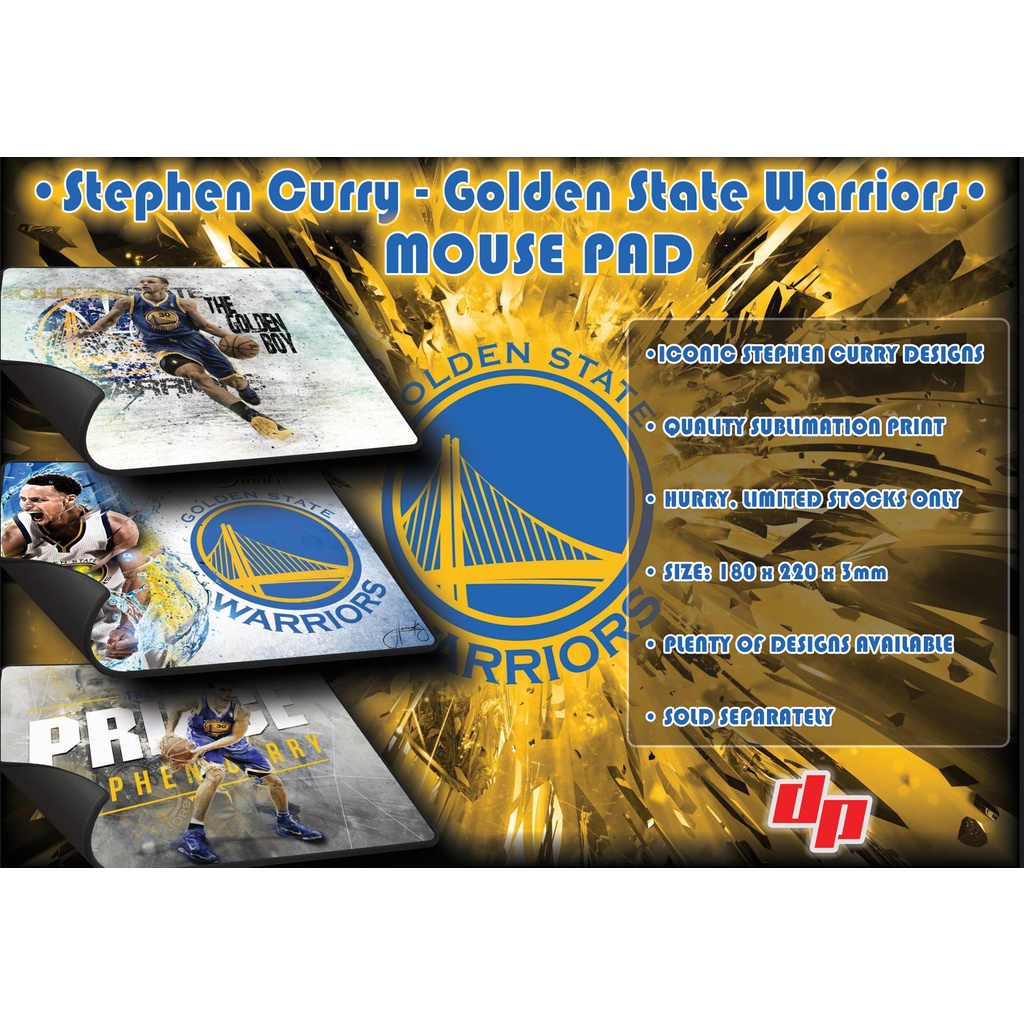 Stephen Curry Mouse Pad, Golden State Warriors,NBA, Sublimation Print ...