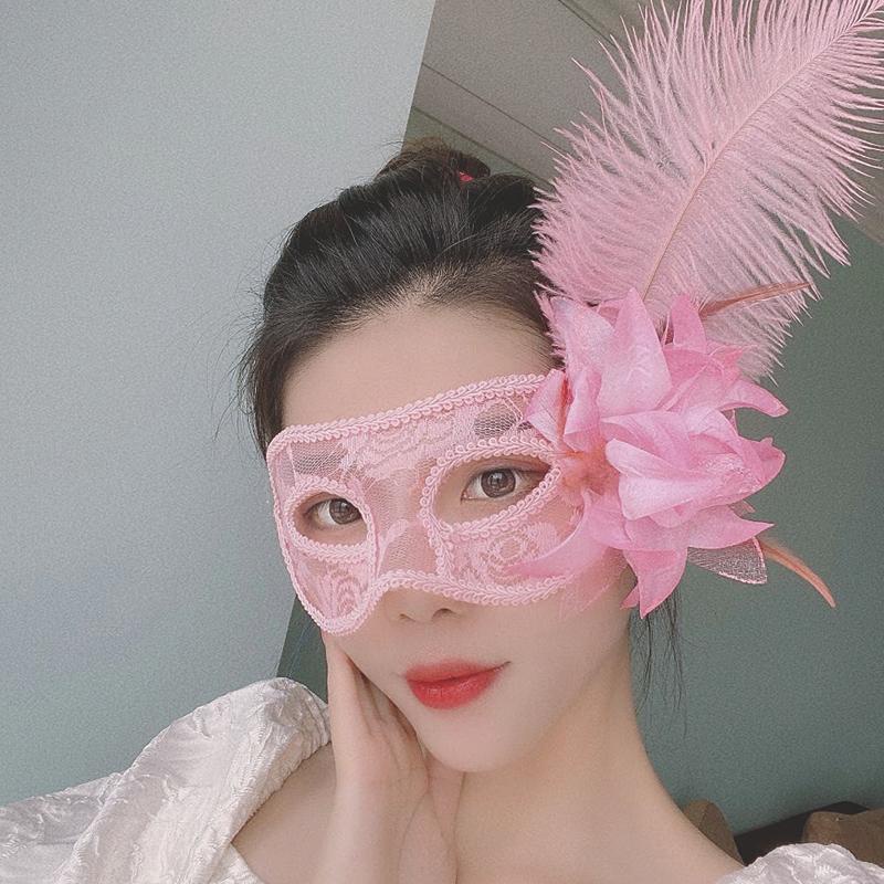 Mask Adult Women Half-Face Princess Masquerade Party Halloween Bar ...